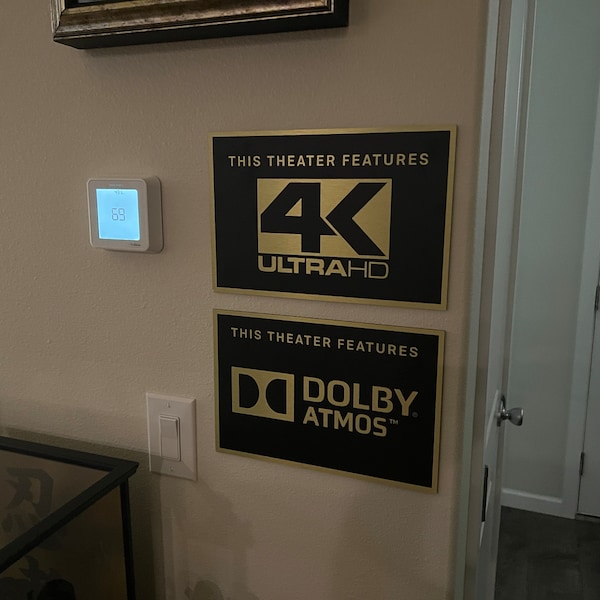 Dolby Atmos Home Movie Theater Sign | Cinema Sign | Home Movie Sign ...