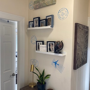 Travel Wall Decal, Travel Stamp Wall Decals, Travel Vinyl Wall Decals ...