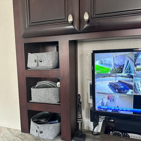 CD Box With Leather Handle, Felt Basket, CD Storage, Minimalist ...