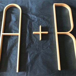 Custom alphabet letters monogram wall sign large wood letters | Etsy