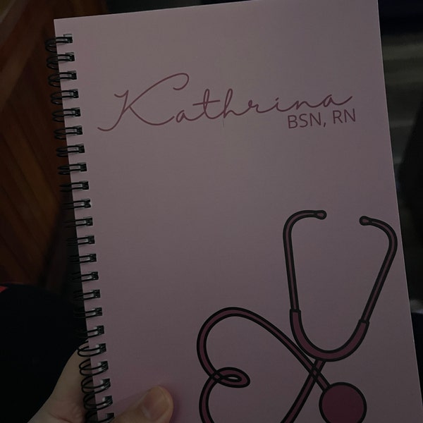 Personalized Nurse Spiral Notebook, Nurse, RN, MD, Lpn Notebook ...