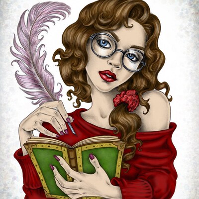 Dear Diary Coloring Page Grayscale Illustration Instant Download ...