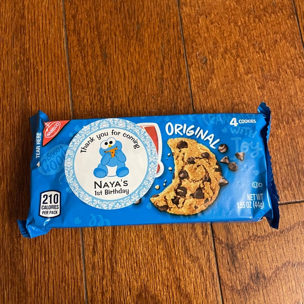 Cookie Monster Personalized Labels - Baby Shower Favor Labels ...
