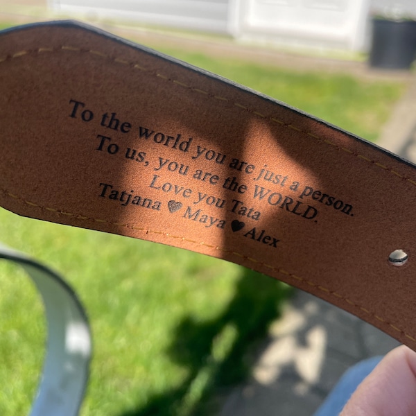 Personalized Handmade Belt for Dad, Valentines Day Gift for Him, Gift ...