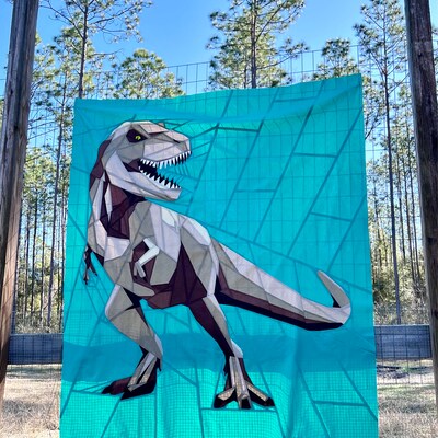 T-rex Roarinstant Download/pdf Quilt Pattern hobbs Designs - Etsy
