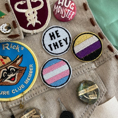 LGBT Gay Pride Round Scout Glitter Sew or Iron on Embroidery Patches - Etsy