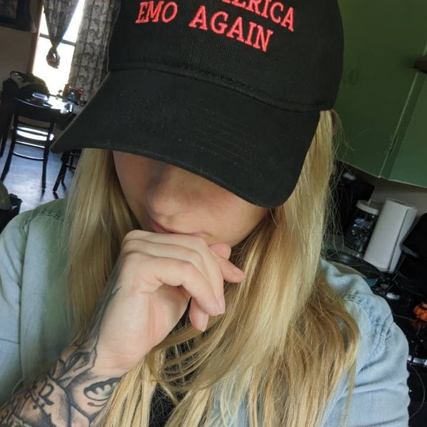 Make America Emo Again Hat Embroidered Baseball Dad Cap MAGA Hat, Emo ...