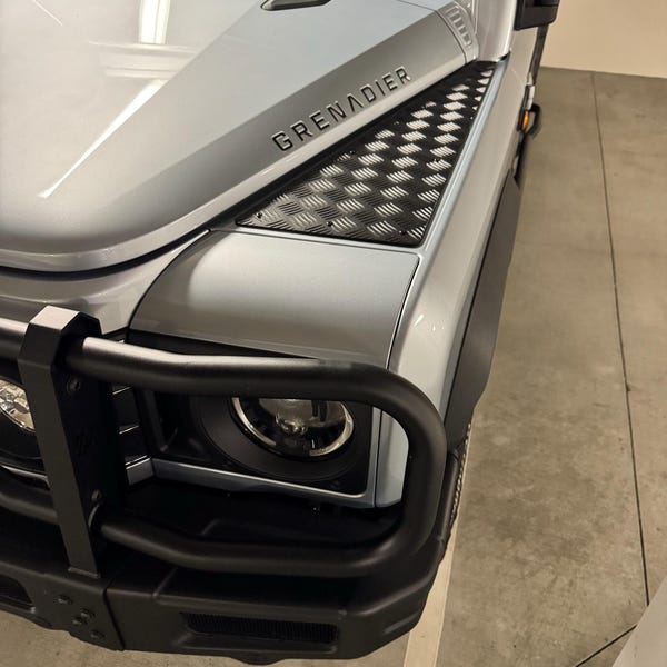 Ineos Grenadier Lambda & Logo Inlays. Custom Hood and Back Door ...