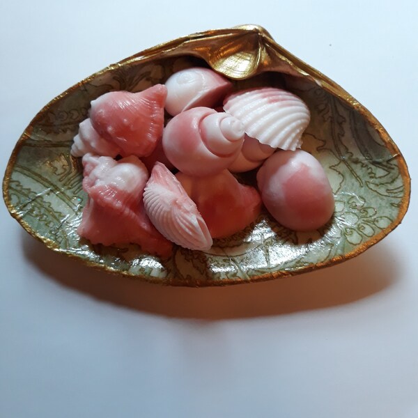 SEASHELL SOAP SET (10) Beach Party Favors Shell Shaped Soaps Beach ...