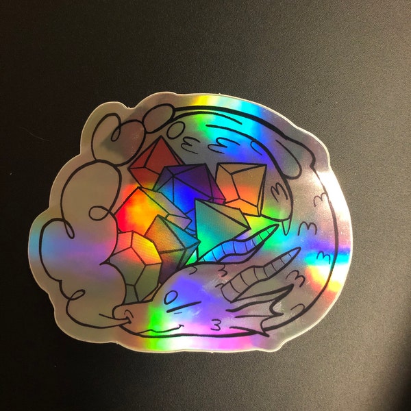 Dice Hoarder Holographic Sticker - Etsy
