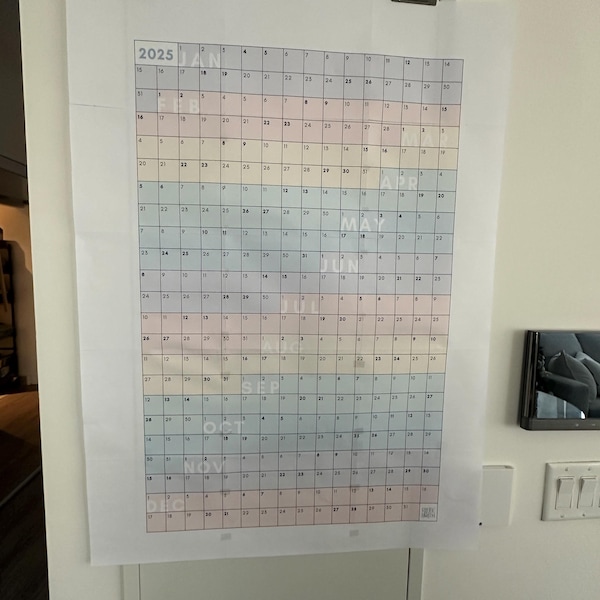 2025 Full Year Calendar | Poster Calendar, Year Planner, Digital ...