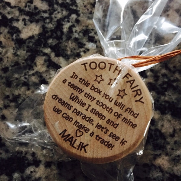 Tooth Fairy Box Custom Wood Engraved With Tooth Fairy Poem - Alternate ...