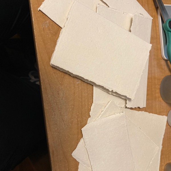Sample Pack: Off-white Handmade Deckle Edge Paper Card Stock - Etsy