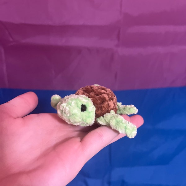 Mini Turtle Plushie , Pocket Turtle, Turtle Plushie , Crochet Turtle ...