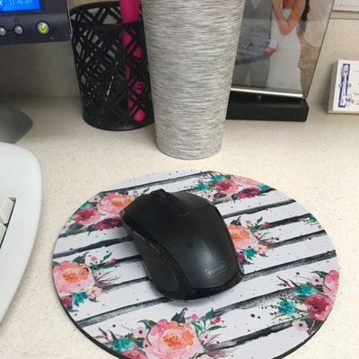 FLORAL Mouse Pad/mousepad/watercolor Floral/desk Decor/girly Mouse Pad ...