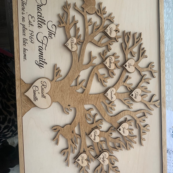 Personalized Free Standing Family Tree, Mother's Day, Wedding ...