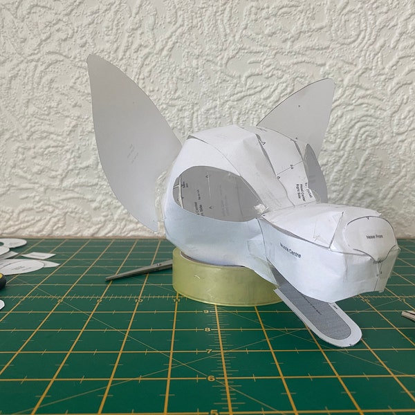 Dog Fursuit Head Base Template: DIY Foam Cosplay Pattern (digital PDF ...