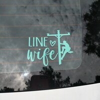 Line Wife Lineman Girlfriend Vinyl Sticker Decal Sticker Car Truck Yeti ...
