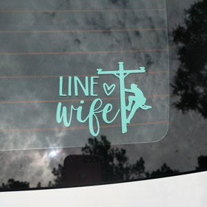 Line Wife Lineman Girlfriend Vinyl Sticker Decal Sticker Car Truck Yeti ...