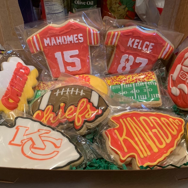 24 Kansas City KC Chiefs Football Cookies Playoff Tailgate Assortment ...
