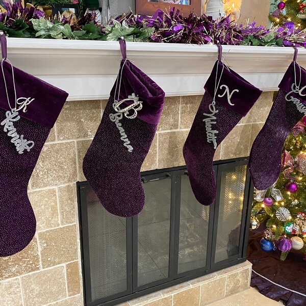 3D Stocking Name Tags Acrylic Christmas Stocking Name Tag Personalized ...