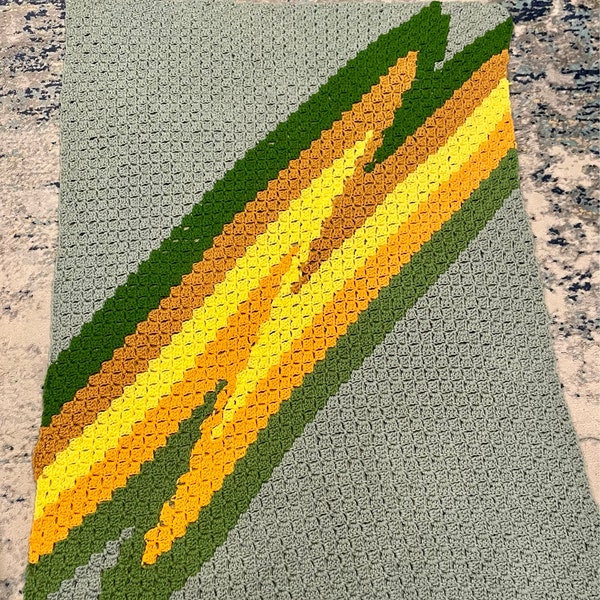 Chevron C2C Crochet Blanket PDF Pattern - Etsy