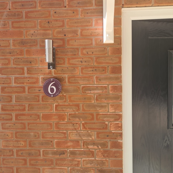 Modern Round Door Number Sign, House Number Plaque - Etsy