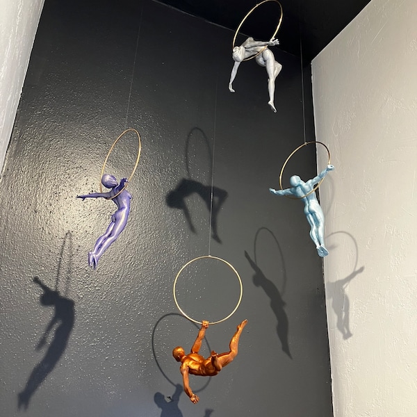 Ceiling Decoration Aerial Acrobats Ring Sculptures Gymnast Art ...