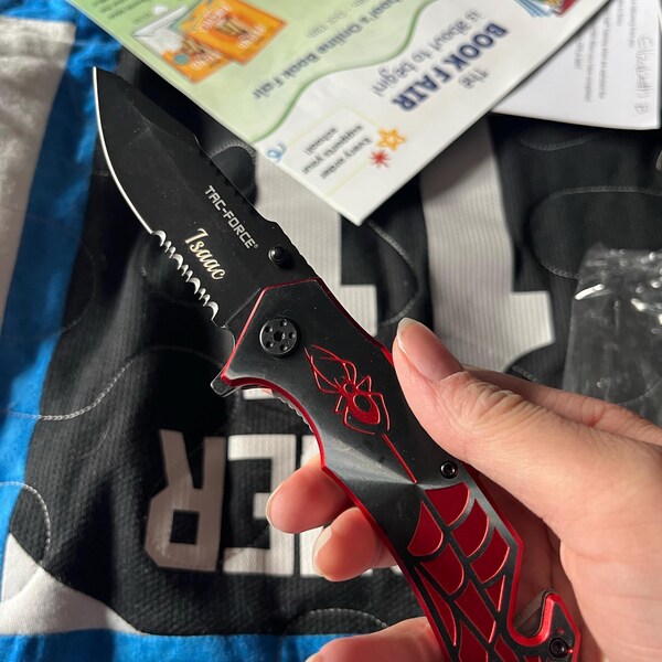 Personalized SPIDERMAN Pocket Knife Multitool Knives Spider Gamer ...