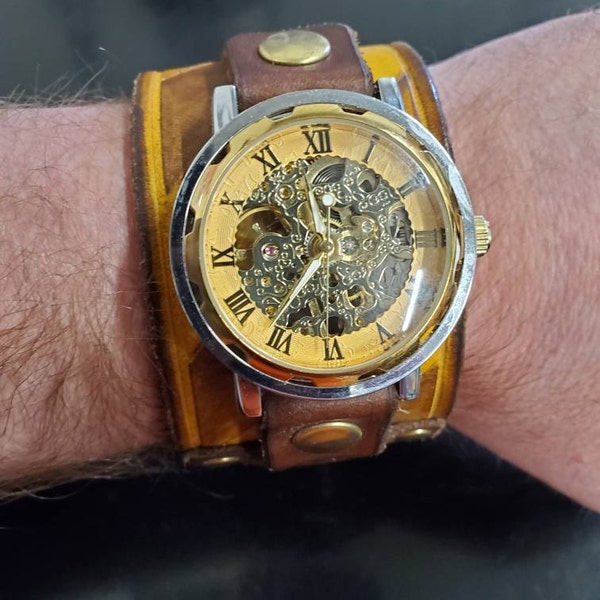 Fallout Inspired Unisex Wrist Watch Made From Full Grain Veg Tan ...