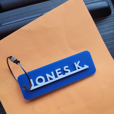 Acrylic Bag Tag Keychain 3D Keychain Acrylic Name Tag Bag Tag Luggage ...