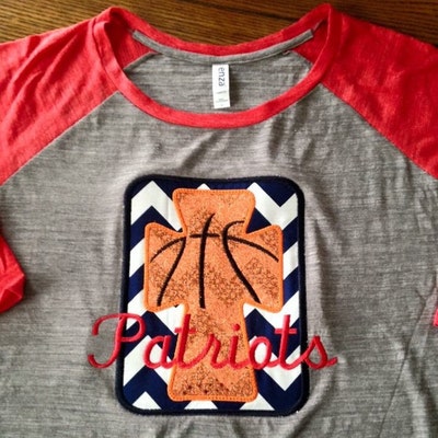 Basketball Cross Embroidery Applique Design - Etsy