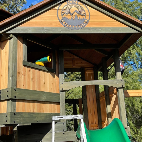 Personalized Metal Mountain Range Sign, Custom Outdoor Scene Sign, Name ...