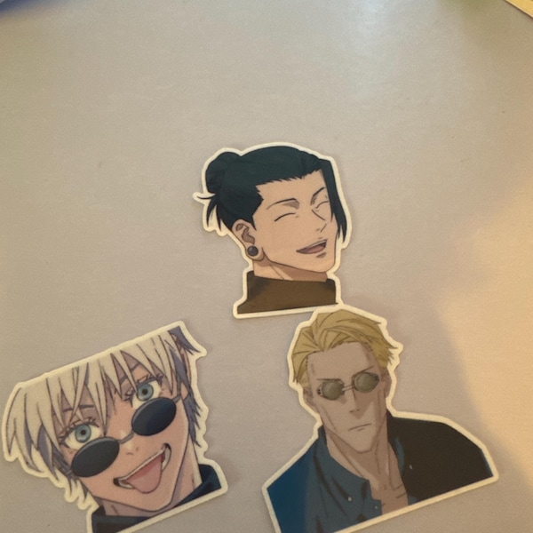 Jujutsu Trio Sticker Pack: Gojo, Nanami & Geto Edition - Etsy