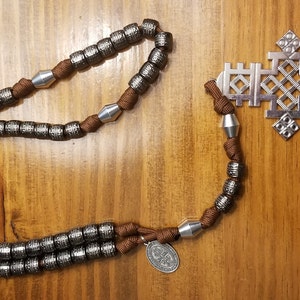 Black Eastern Orthodox Prayer Rope Chotki, 33 Count Barrel Knots. 550 ...