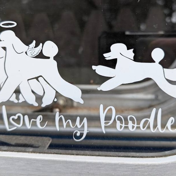 Poodle Decal, Dog Car Decal, Car Stickers for Poodle Mom, Gift for ...