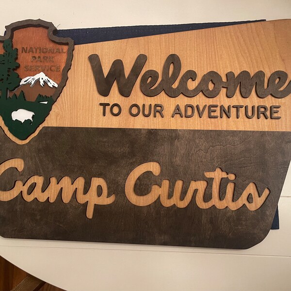 National Park Welcome Sign NPS Inspired Family Name Sign, Nursery Sign ...