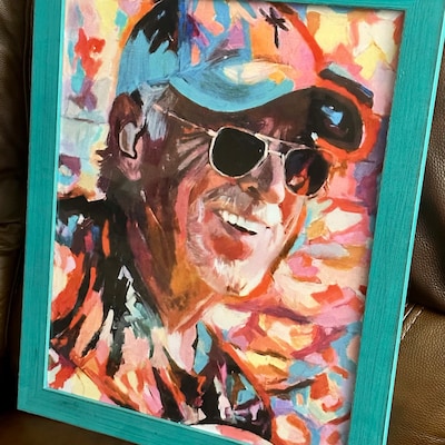 Jimmy Buffett Portrait Art Print. Original Artwork Giclée Print on ...