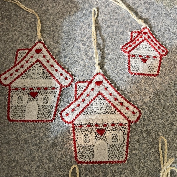 FSL Christmas House 2 Pattern 2 Sizes - Free Standing Lace Instant ...