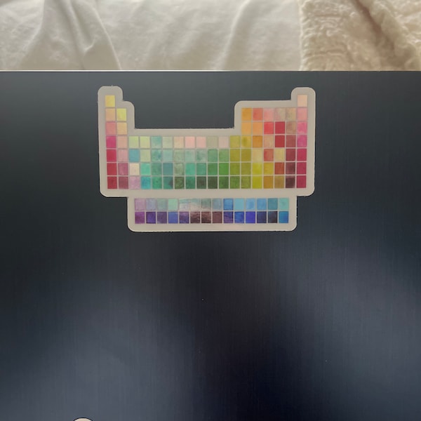 Sticker // Vinyl Holographic Periodic Table, Science Art 3 Inches ...