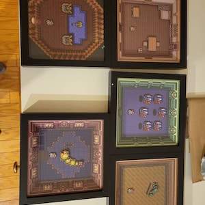 Nintendo Zelda A Link to the Past Shadow Box 3D Effect Wall Art Limited ...