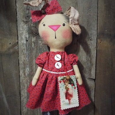 Renee Rabbit Epattern...primitive Country Craft Cloth Doll Digital ...