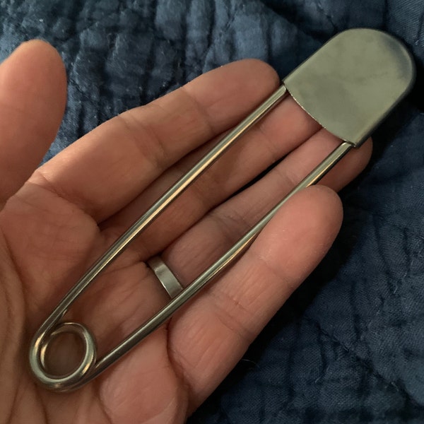 5" Silver Blanket Pin - Horse Pin - Kilt Pin - Large Safety Pin ...