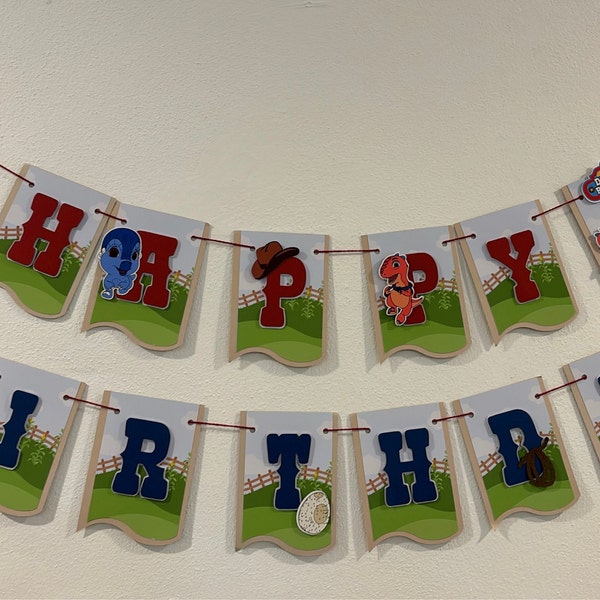 Dino Ranch Happy Birthday Banner|dino Ranch Birthday|dino Ranch ...