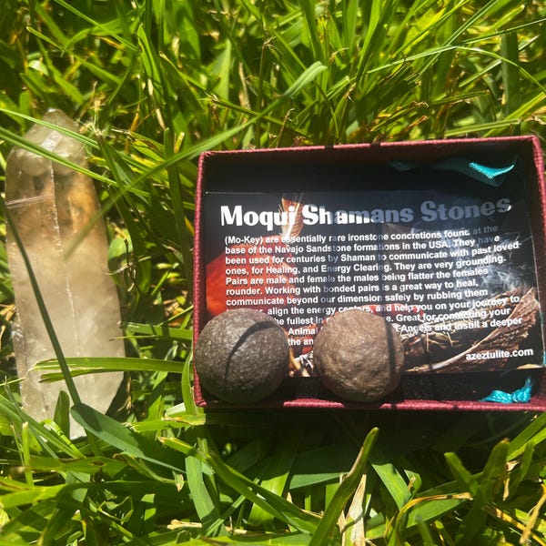 MEGA METAPHYSICAL SET With Wood Display Case Azeztulite, Merlinite ...