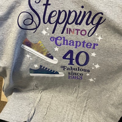 Stepping Into Chapter 40 Fabulous Since 1983 Svg, 40th Birthday Svg ...