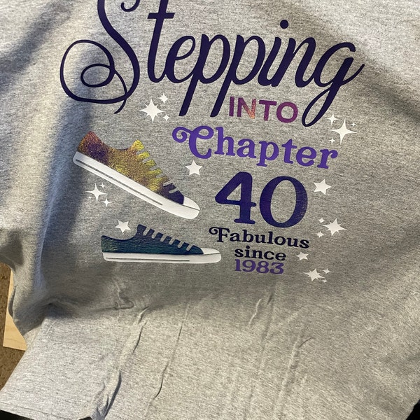 Stepping Into Chapter 40 Fabulous Since 1983 Svg, 40th Birthday Svg ...
