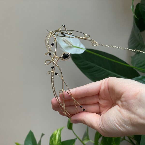 Elven Crown With Chains. Elf Tiara, Medieval Circlet, Coronet, Elvish ...