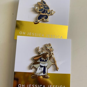 Moon Rabbit Hard Enamel Pin Gold, White Bunny Rabbit Lapel Pin ...