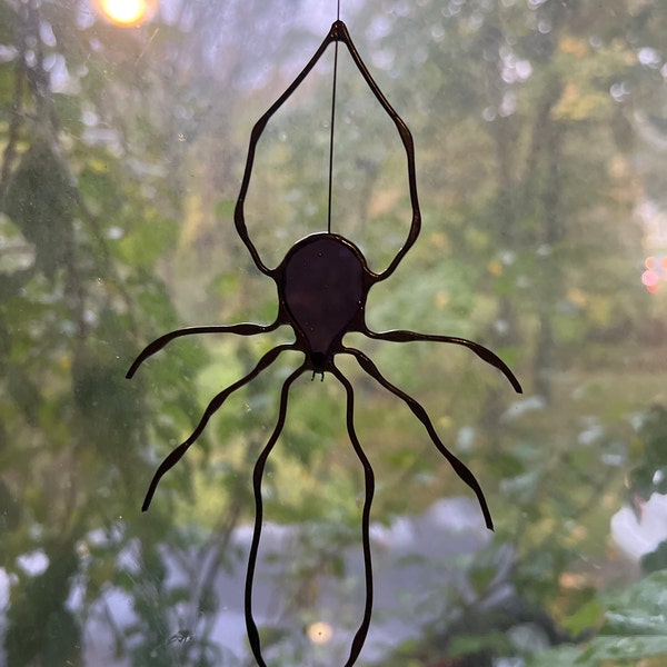 Spider Stained Glass Window Hangings Unique Gifts for Friend Halloween ...